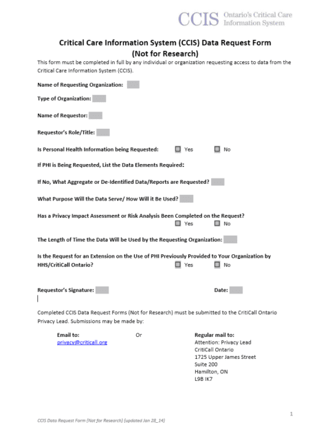 Our Resources » CritiCall Ontario