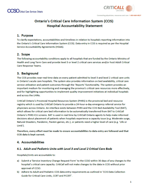 Our Resources » CritiCall Ontario